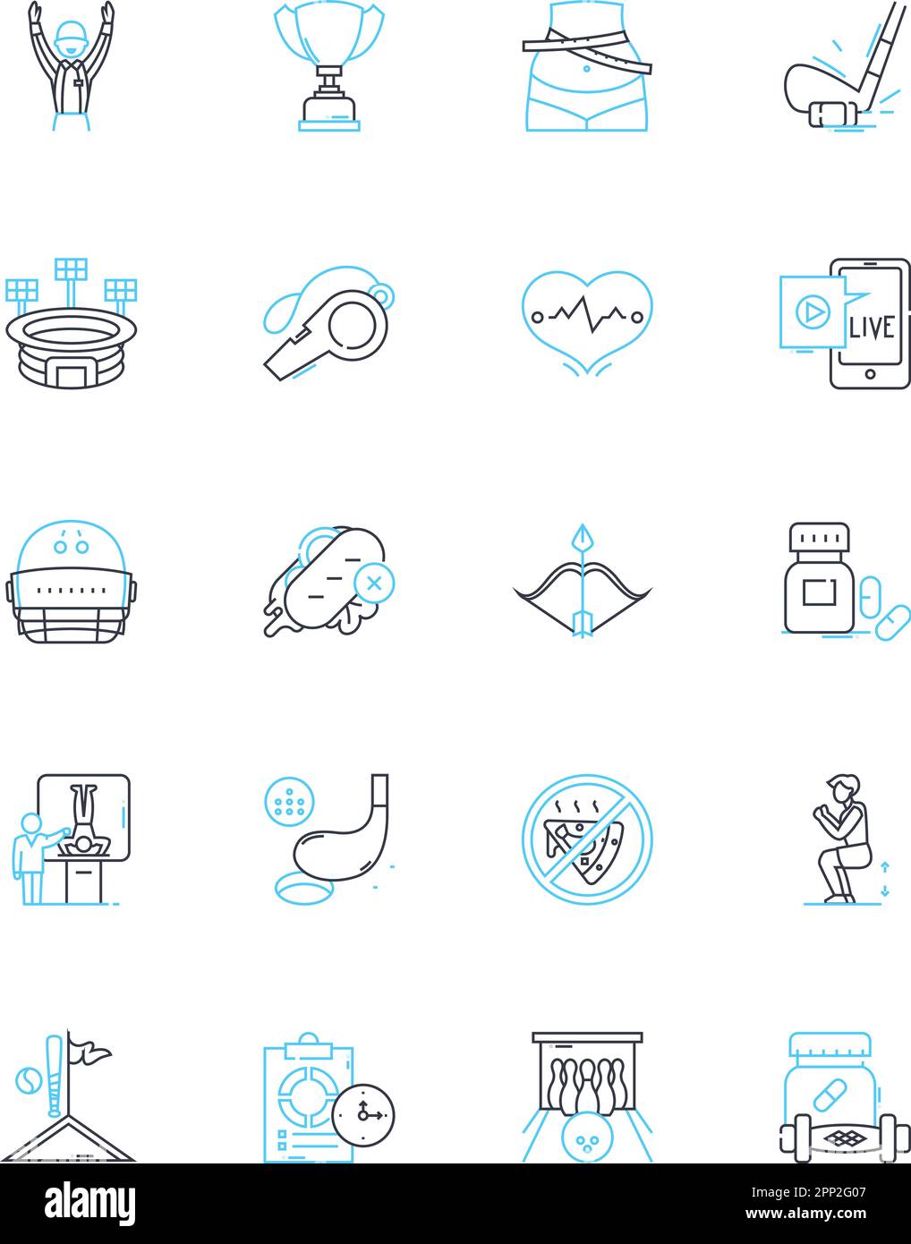 Training industry linear icons set. Workshops, Seminars, Coaching ...