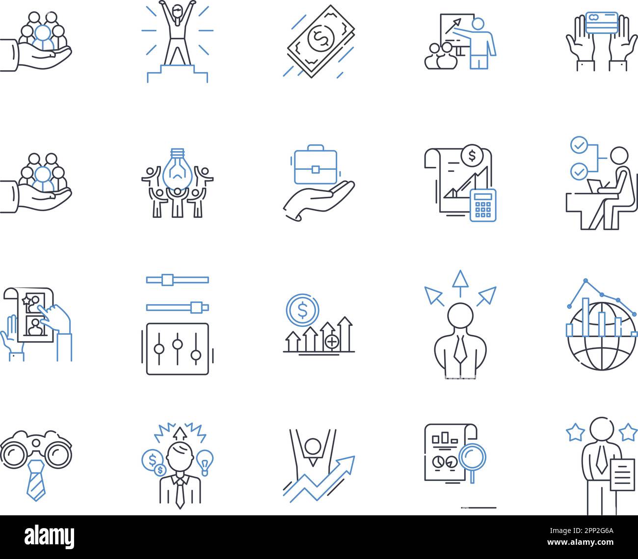 Professionalism level line icons collection. Competence, Experience, Efficiency, Expertise ...
