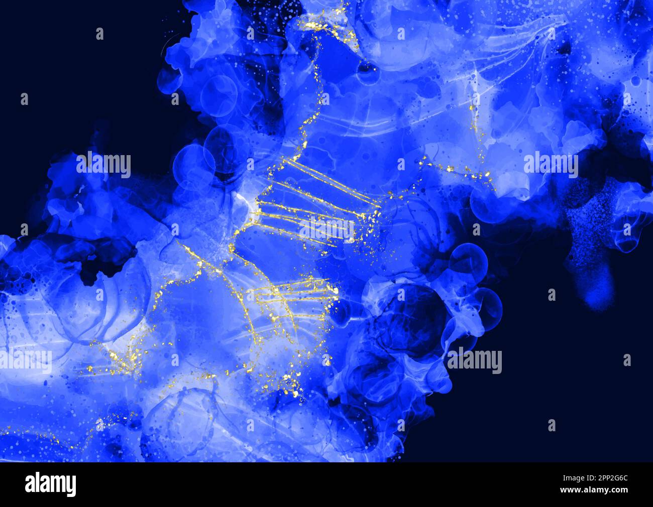 Royal blue hand painted elegant alcohol ink background Stock Vector ...