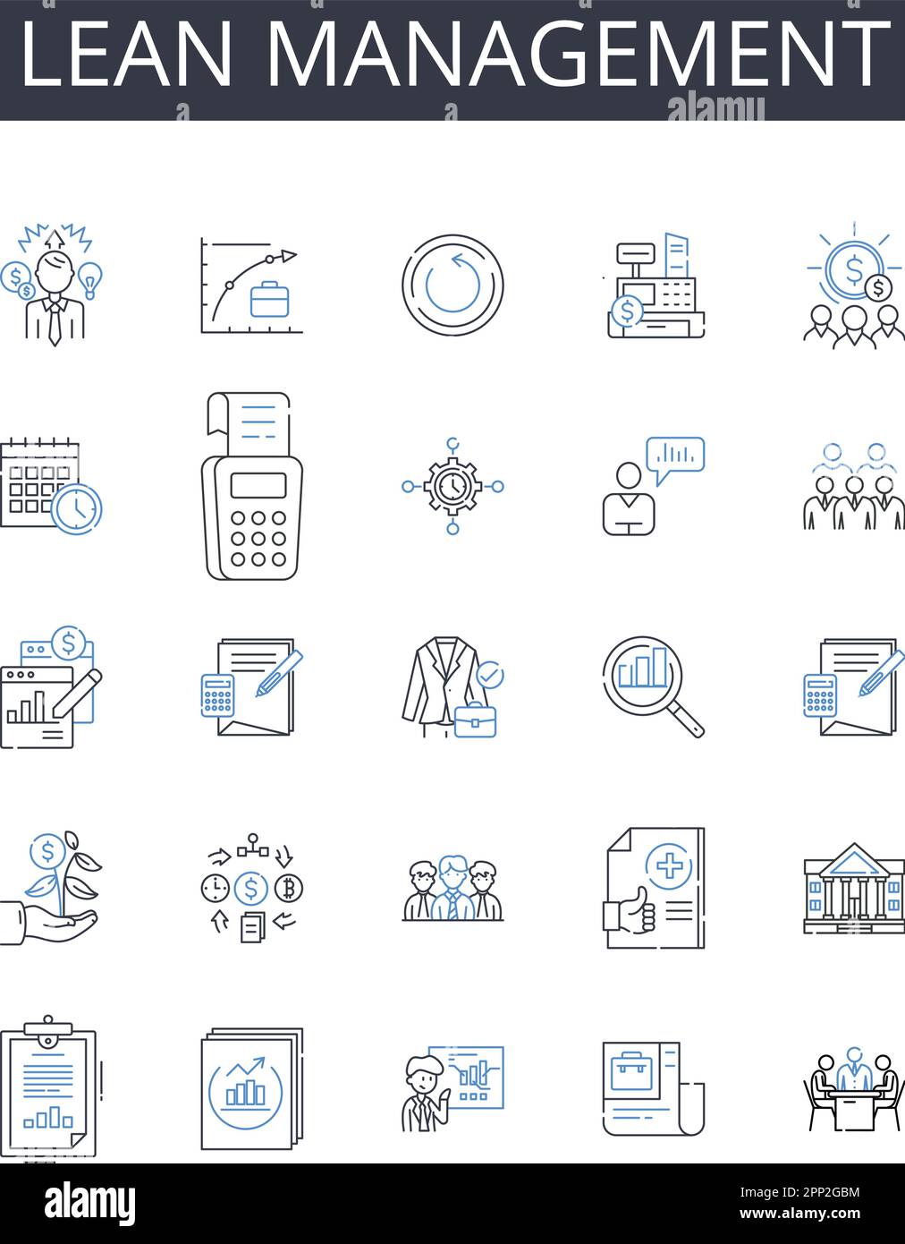 Lean Management line icons collection. Shopping, Store, Consumer ...