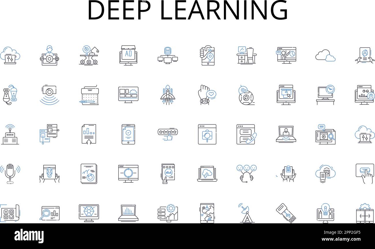 Deep Learning Line Icons Collection Upcycling Renewal Restoration