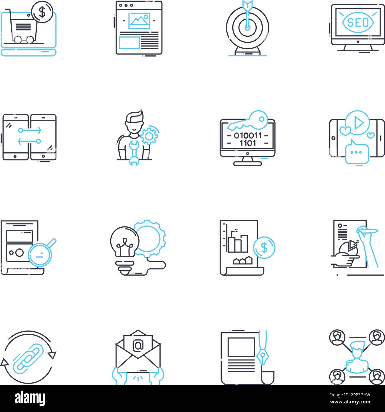 Creative arts linear icons set. Imagination, Inspiration, Colorful ...