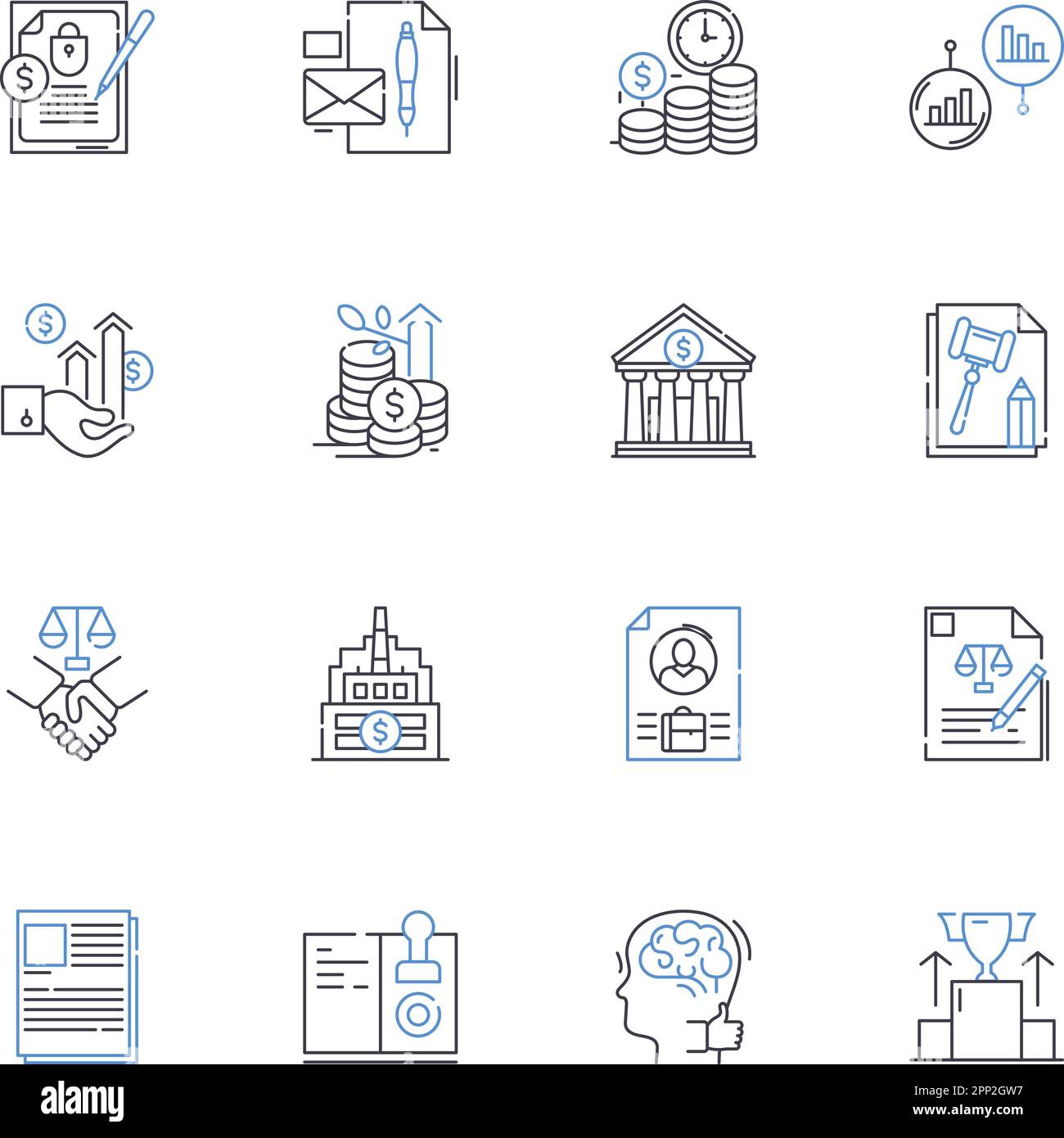 Business strategy line icons collection. Innovation, Competition ...