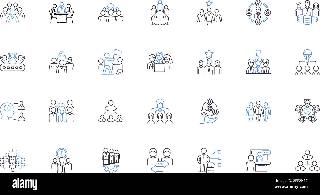 Company line icons collection. Innovative, Trusrthy, Professional ...