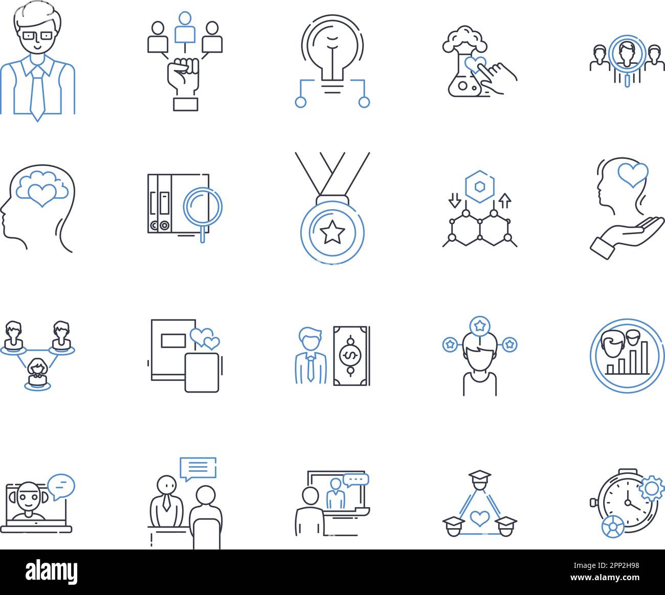 Motivation and inspiration line icons collection. Drive, Ambition ...