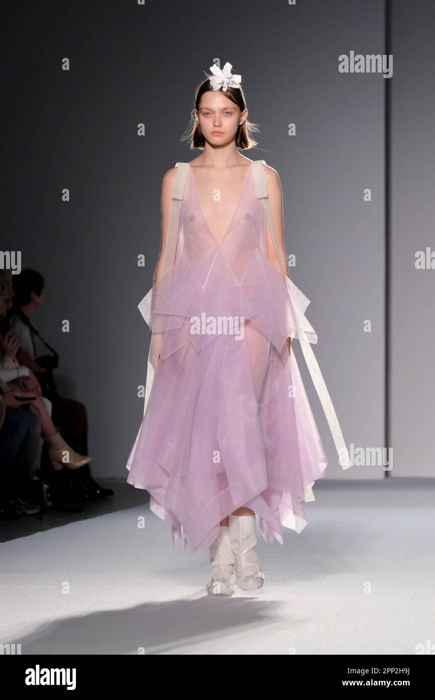 London, UK. 21st April, 2023. Korea-based designer Minju Kim, the ...