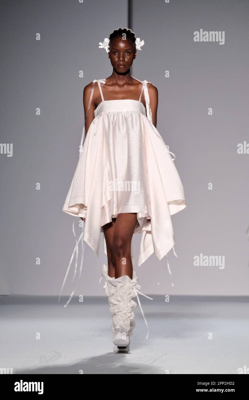London, UK. 21st April, 2023. Korea-based designer Minju Kim, the ...