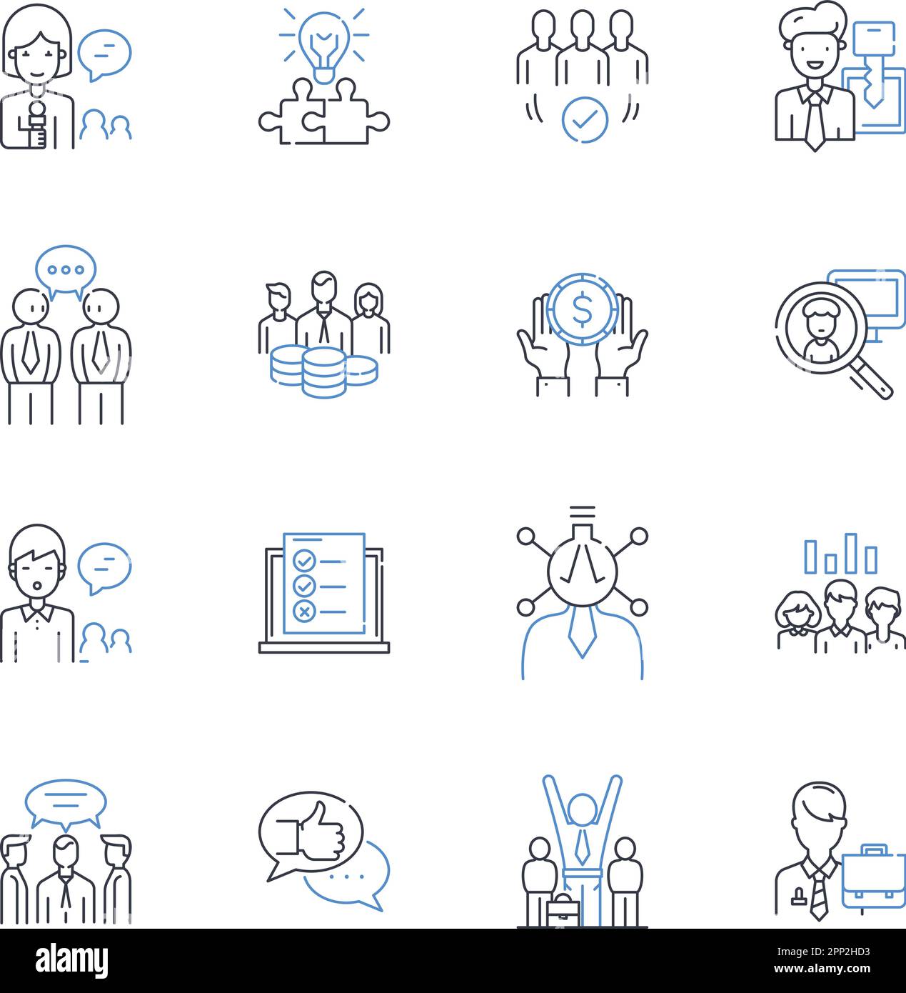 Organizational talent line icons collection. Recruitment, Training ... Organizational talent line icons collection. Recruitment, Training ...