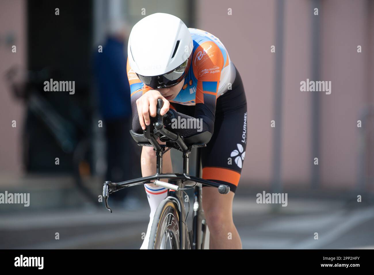 Maniago, Italy. 21st Apr 2023. 19 year old Heidi Gaugain of France wins ...