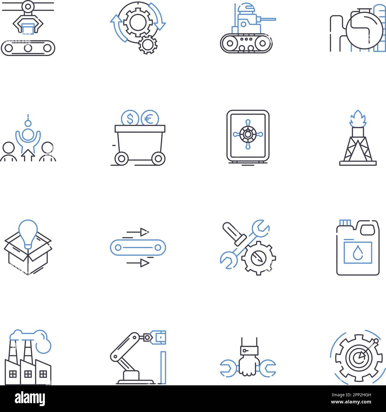 Constructive line icons collection. Positive, Growth, Development ...