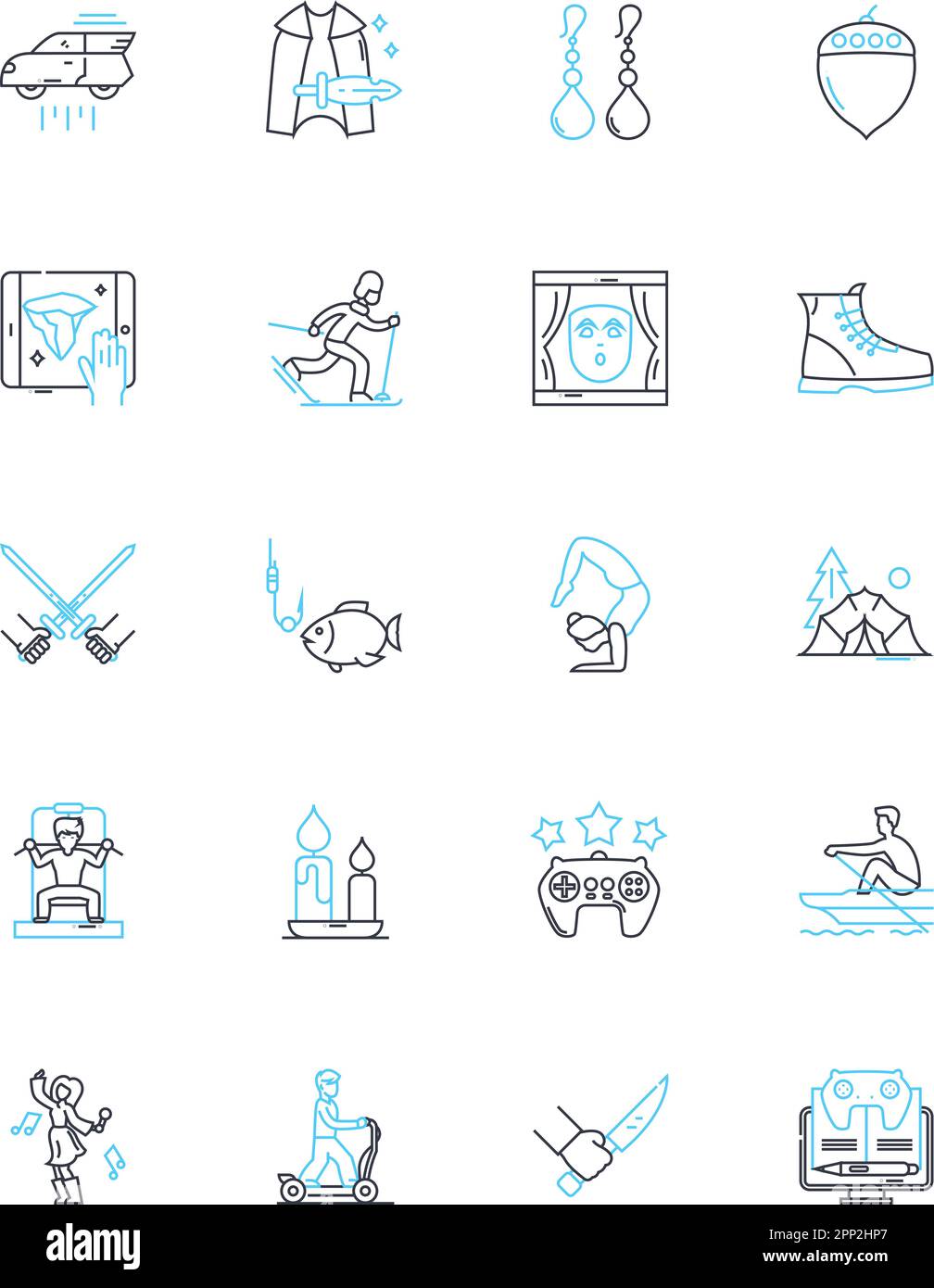 Intense adoration linear icons set. Devotion, Infatuation, Passion ...