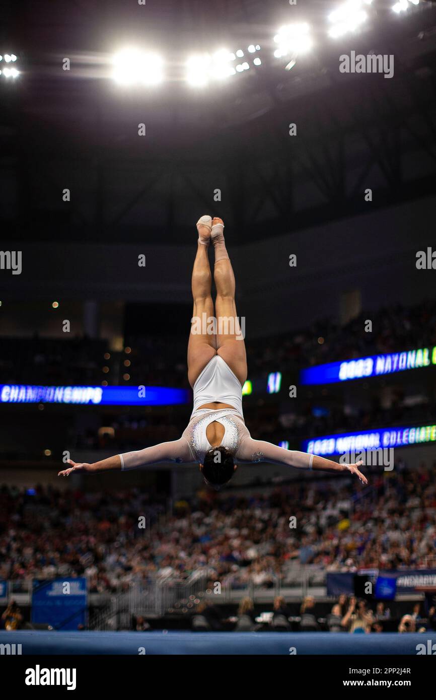 FORT WORTH, TX - APRIL 15: University of Florida gymnast Kayla Dicello ...