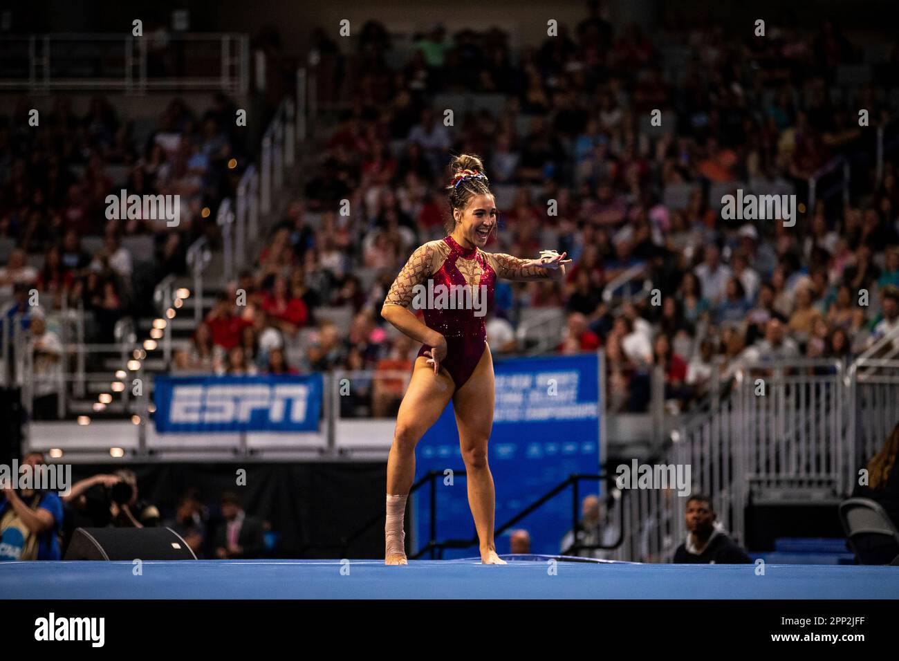 FORT WORTH, TX - APRIL 15: University of Oklahoma gymnast Danielle ...