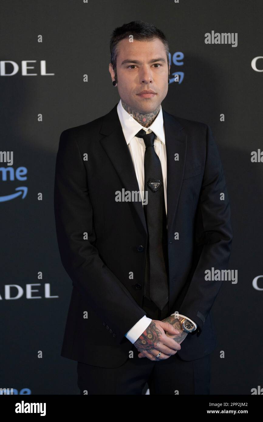 Rome, Italy, April 21, 2023 - Federico Leonardo Lucia aka Fedez attends ...