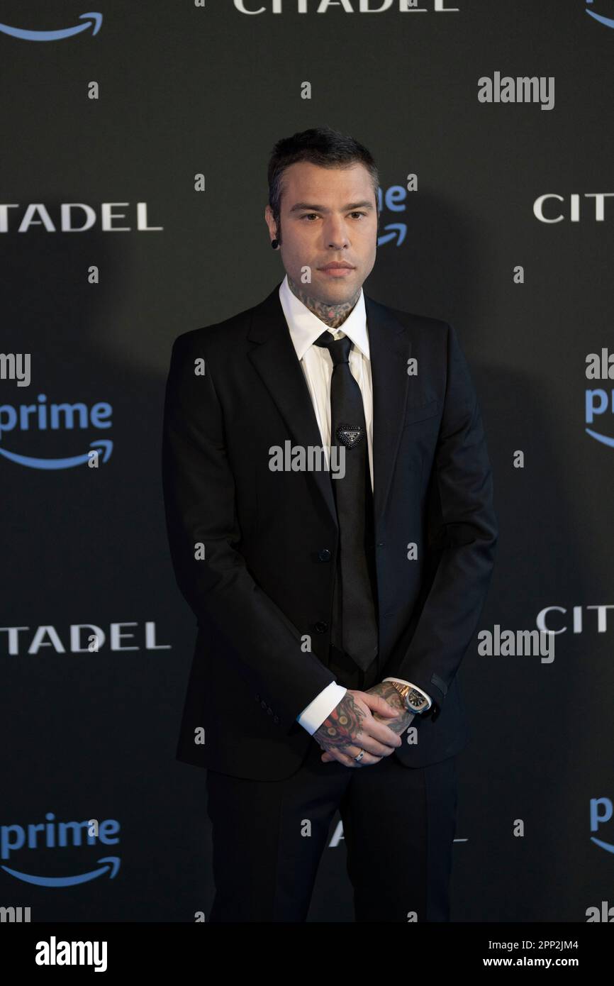 Rome, Italy, April 21, 2023 - Federico Leonardo Lucia aka Fedez attends ...