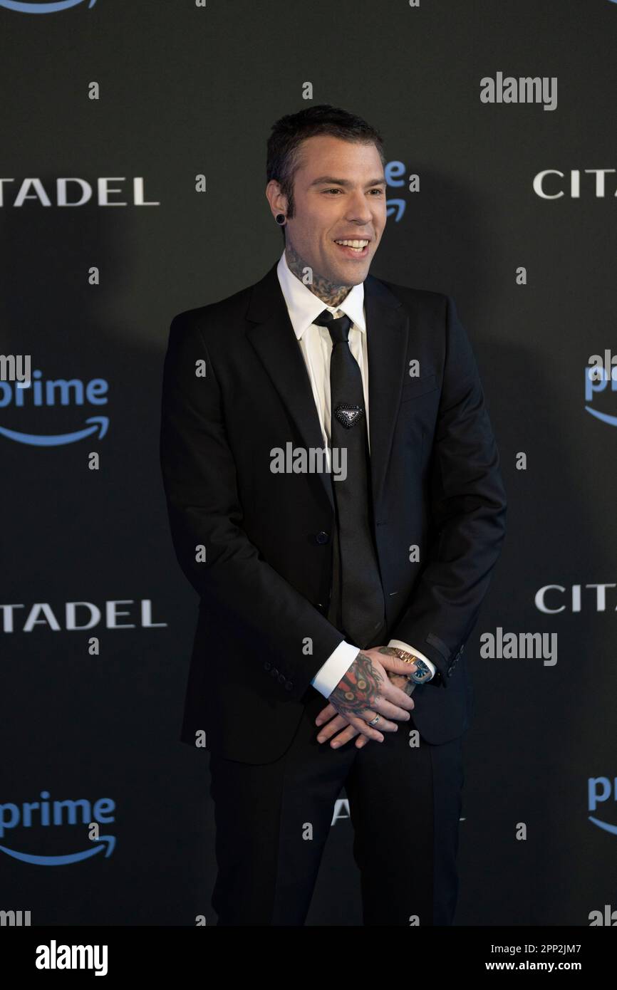 Rome, Italy, April 21, 2023 - Federico Leonardo Lucia aka Fedez attends ...