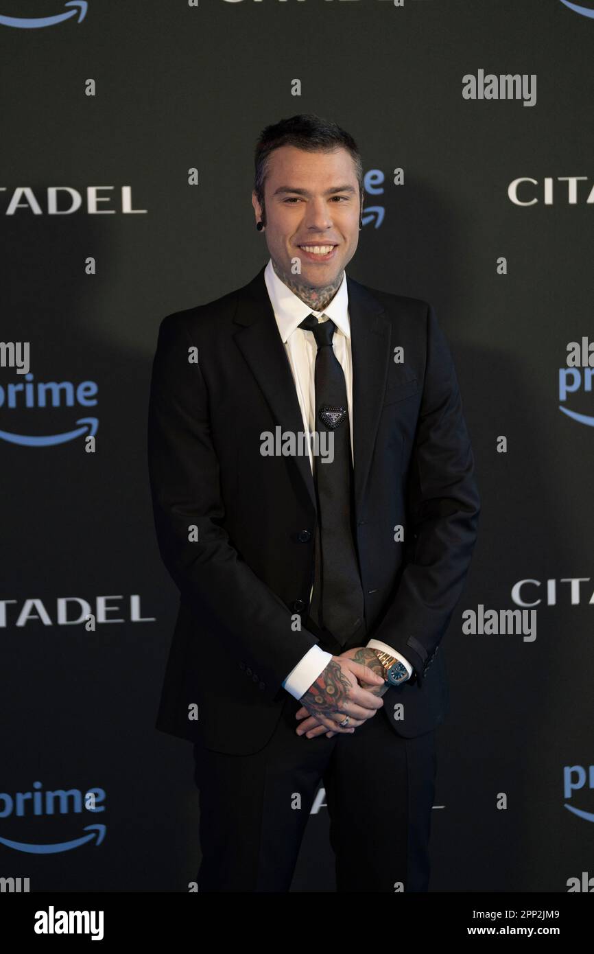 Rome, Italy, April 21, 2023 - Federico Leonardo Lucia aka Fedez attends ...