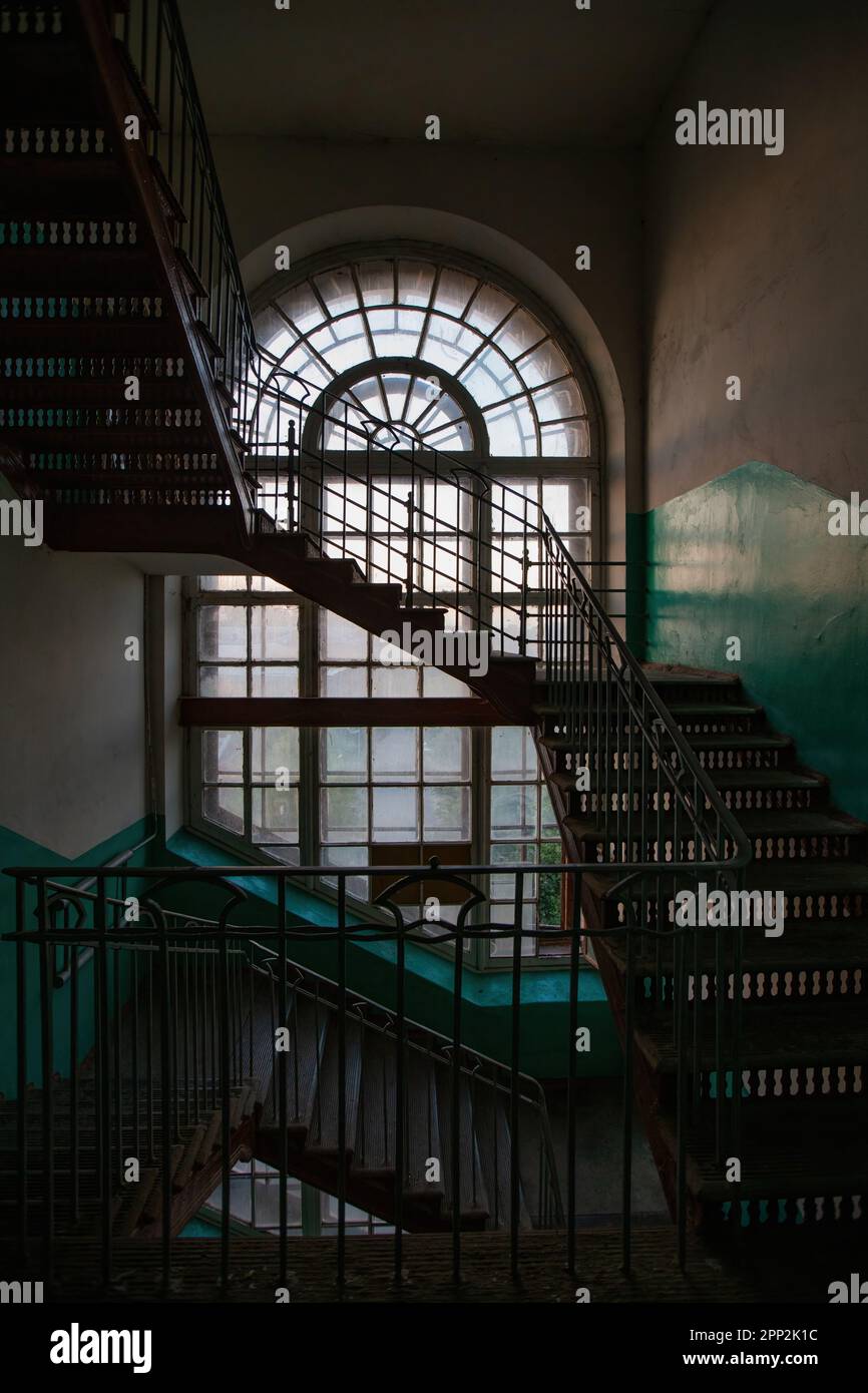 Old staircase inside historical building Stock Photo - Alamy