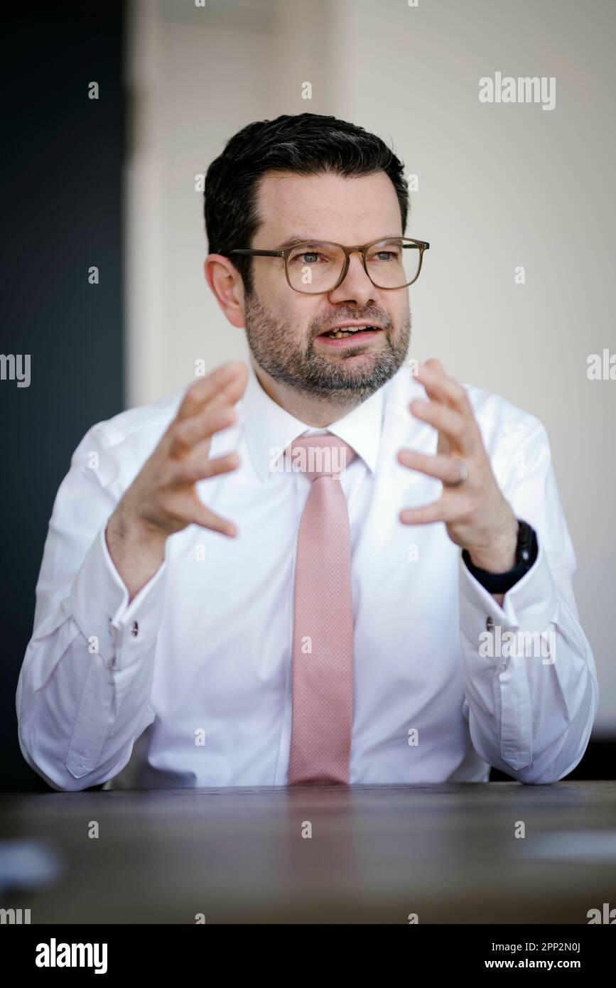 Marco Buschmann, Federal Minister of Justice, during an interview in ...