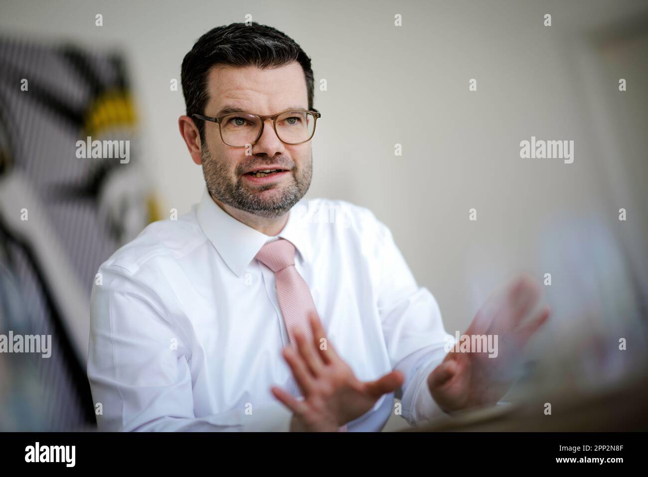 Marco Buschmann, Federal Minister of Justice, during an interview in ...