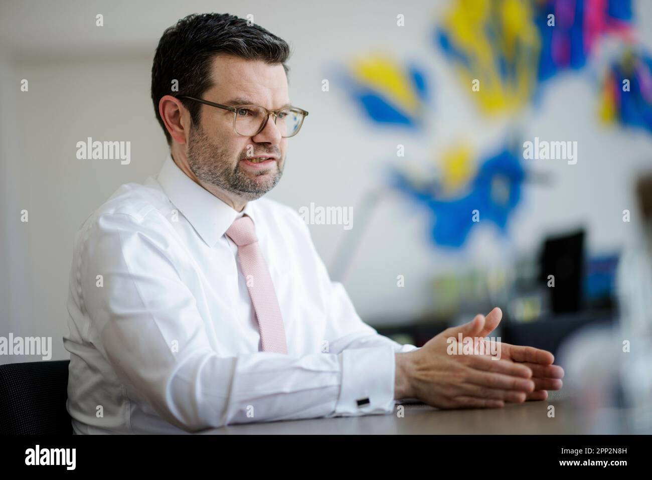 Marco Buschmann, Federal Minister of Justice, during an interview in ...