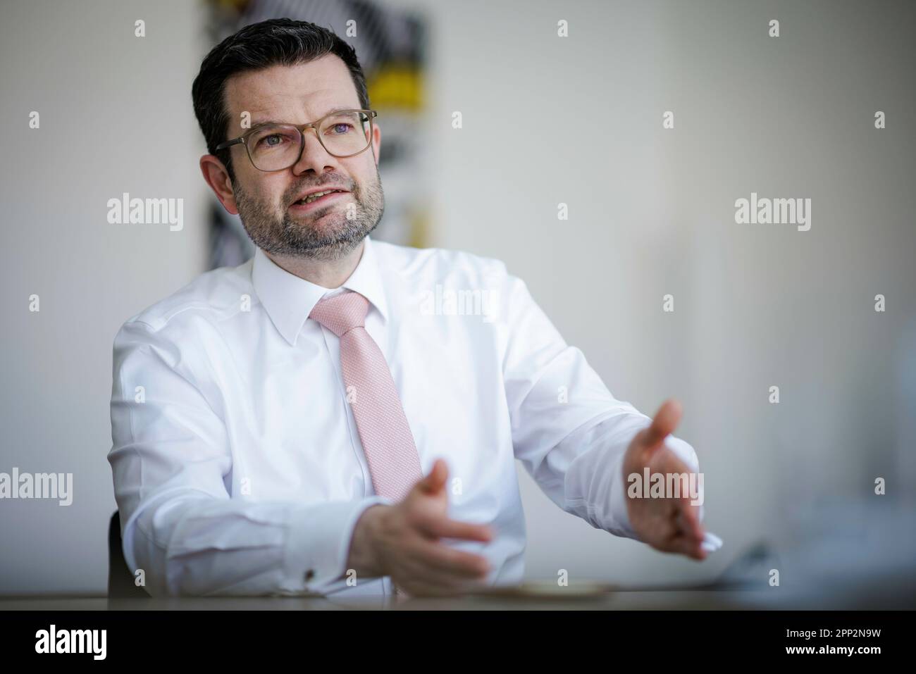 Marco Buschmann, Federal Minister of Justice, during an interview in ...
