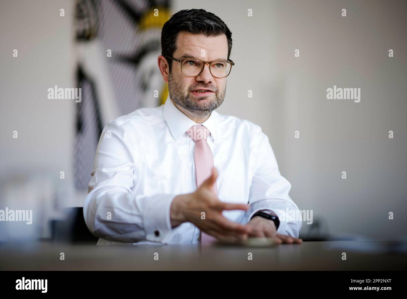 Marco Buschmann, Federal Minister of Justice, during an interview in ...