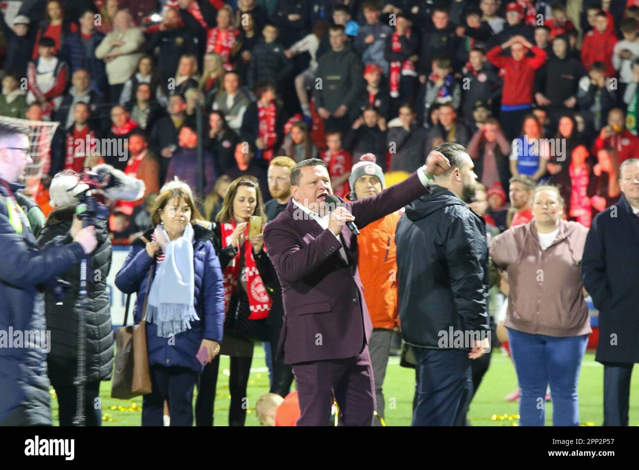 Inver Park, Larne, Northern Ireland, UK. 21 Apr 2023. Danske Bank ...