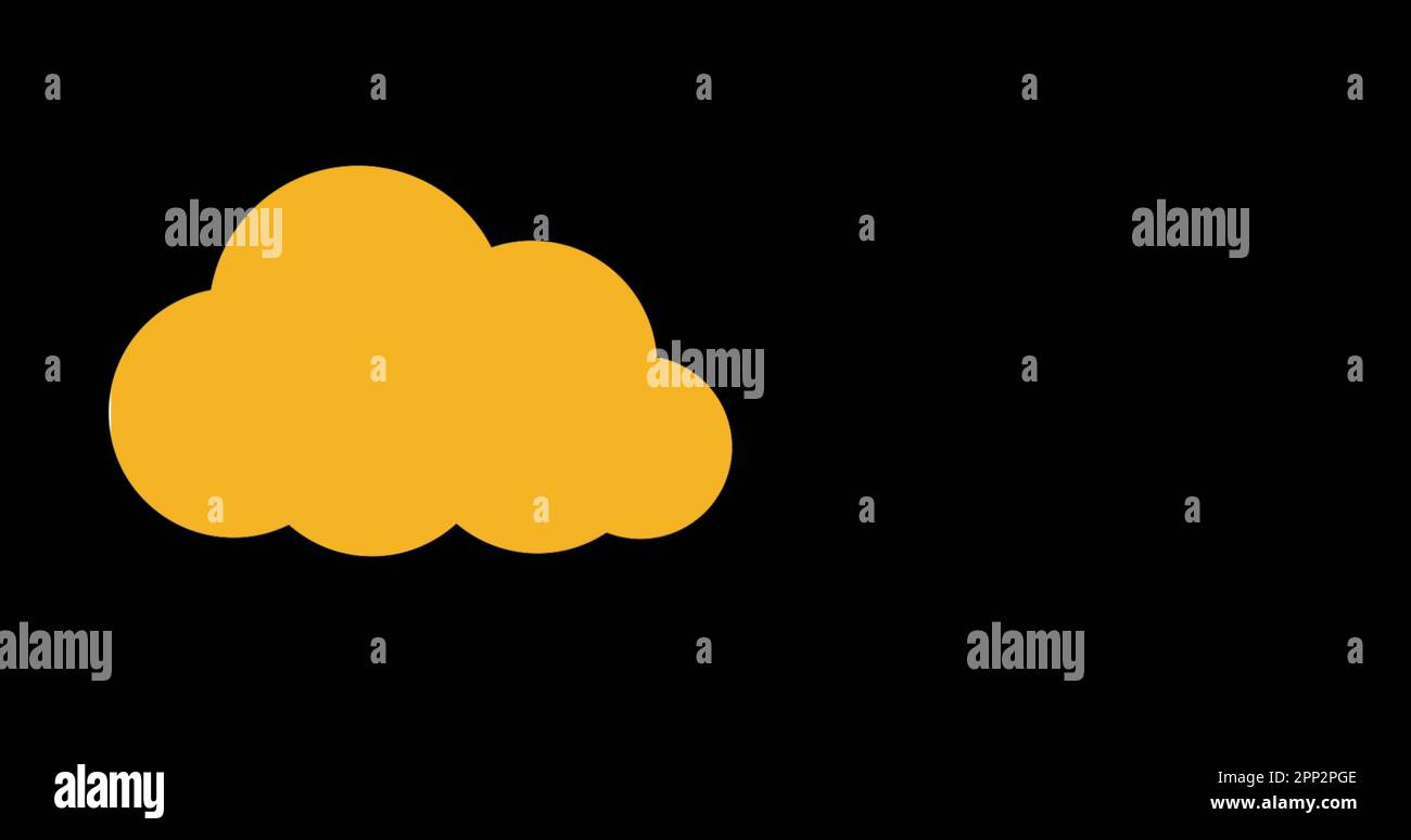 Composition of cloud icon on black background with copy space Stock ...