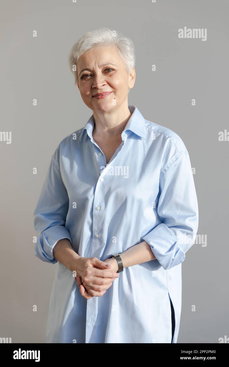 Confident stylish european middle aged senior woman. Older mature 60s ...