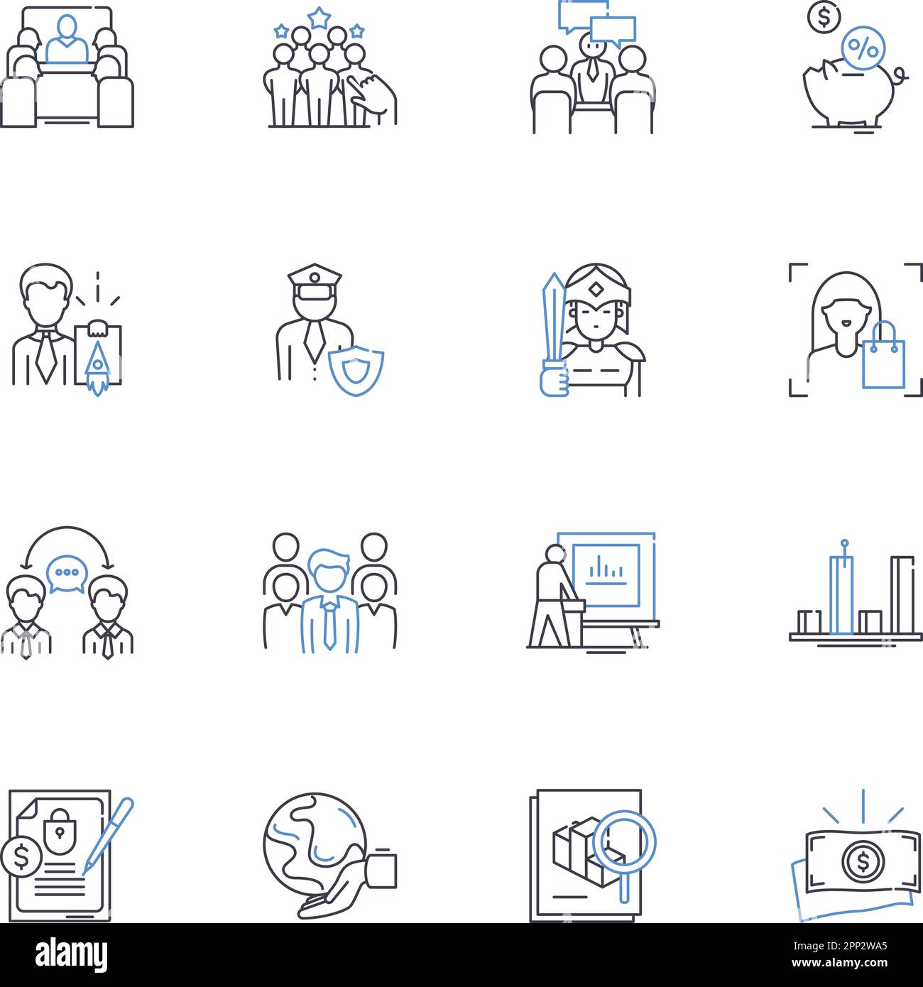 Social Listening line icons collection. Monitoring, Analytics ...