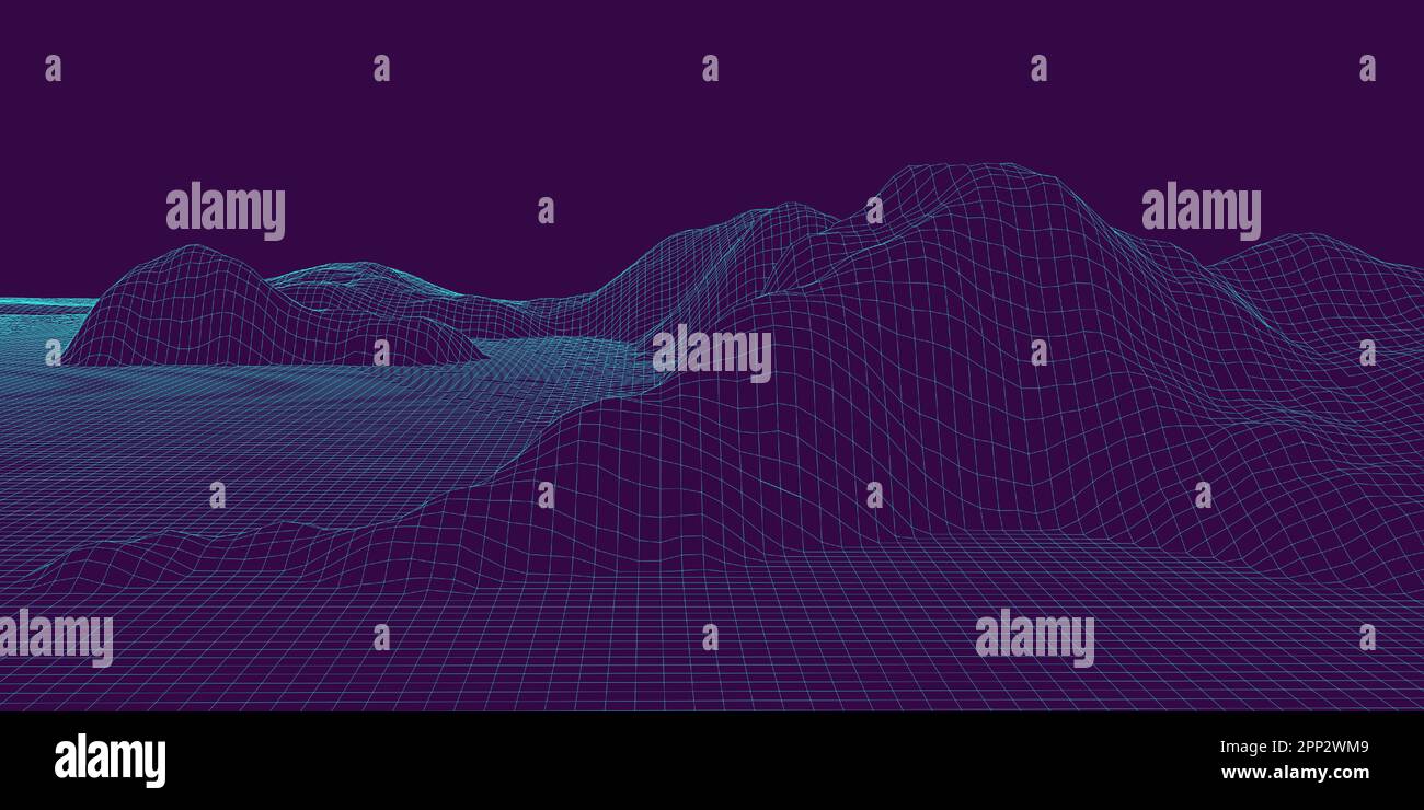 Abstract low poly wireframe landscape banner design Stock Vector Image ...