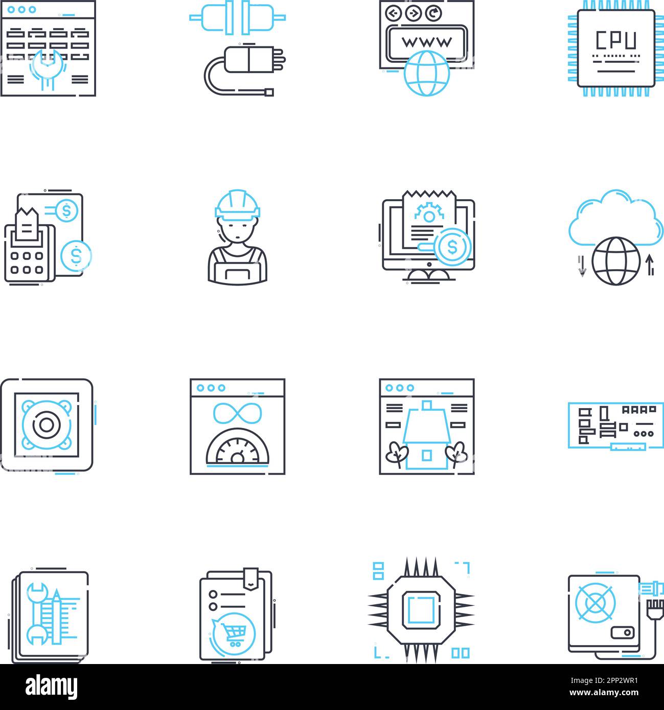 Software Coding Linear Icons Set Programming Algorithms Debugging Variables Functions