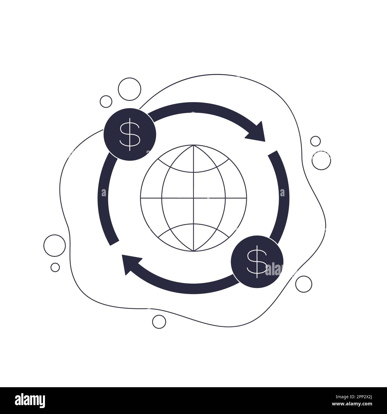 Worldwide money transfer Stock Vector Images - Alamy