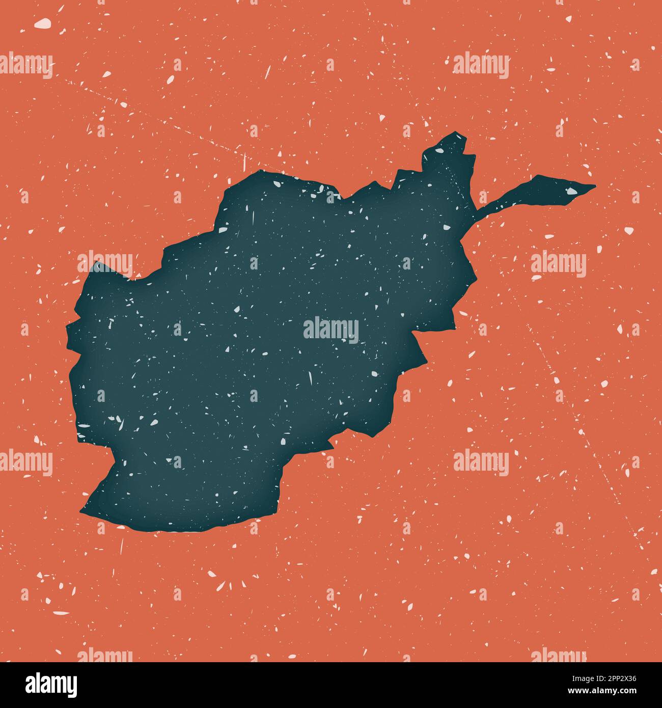 Afghanistan vintage map. Grunge map of the country with distressed ...