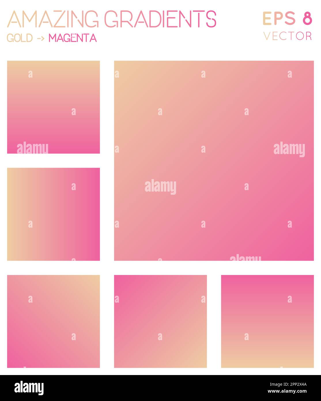 Colorful gradients in gold and magenta color tones. Admirable gradient ...