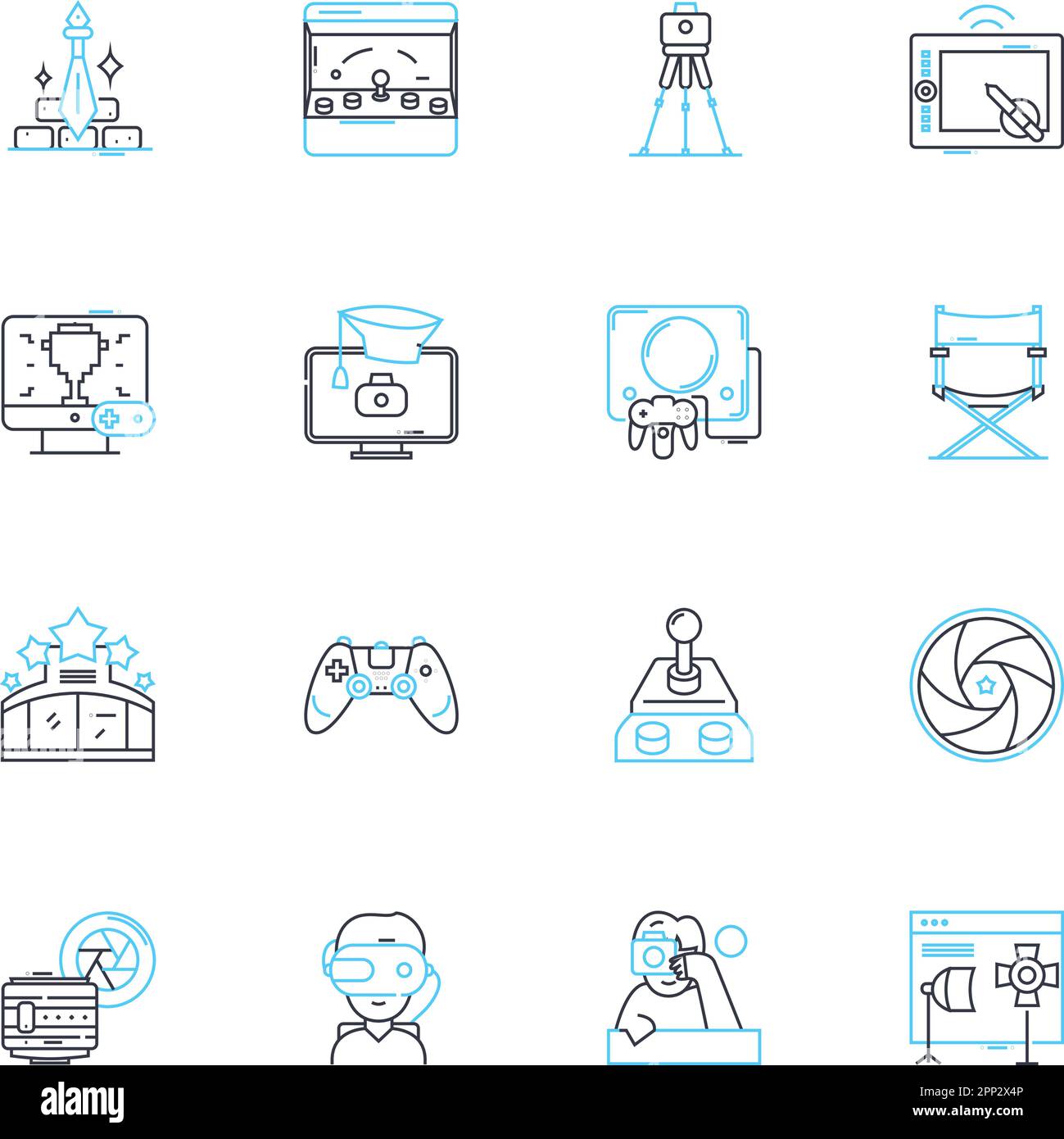 Communications sector linear icons set. Telecoms, Connectivity ...