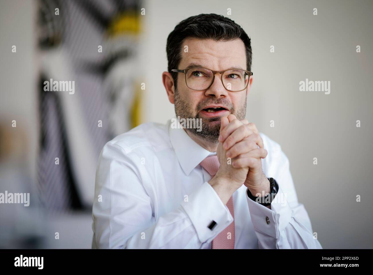 Marco Buschmann, Federal Minister of Justice, during an interview in ...
