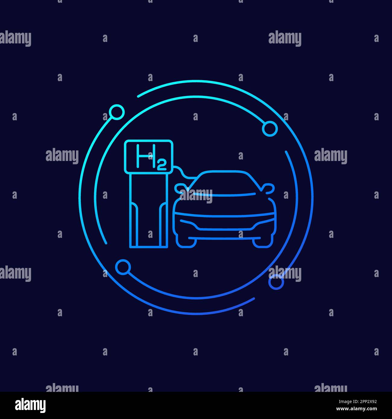hydrogen car refueling icon, linear design Stock Vector Image & Art - Alamy