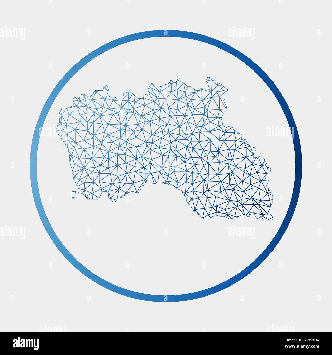 Santa Maria Island icon. Network map of the island. Round Santa Maria ...