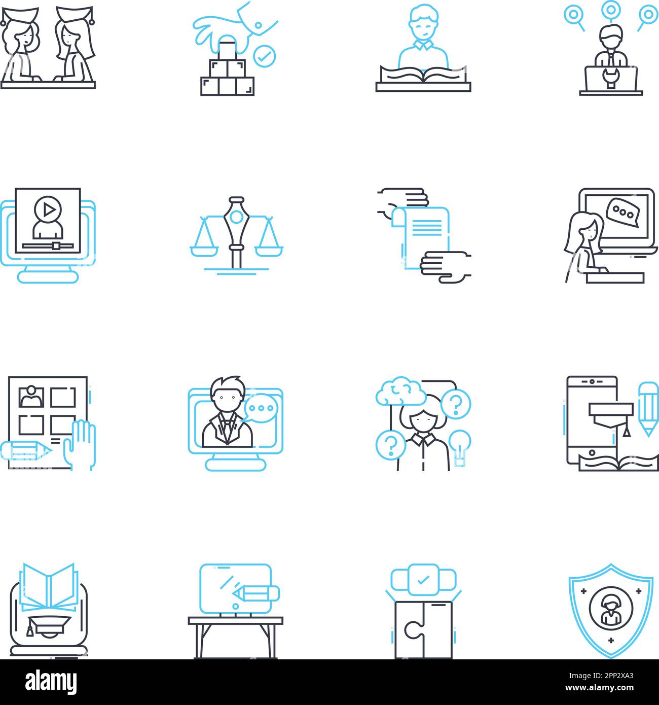 Skill-building linear icons set. Development, Proficiency, Growth ... Skill-building linear icons set. Development, Proficiency, Growth ...
