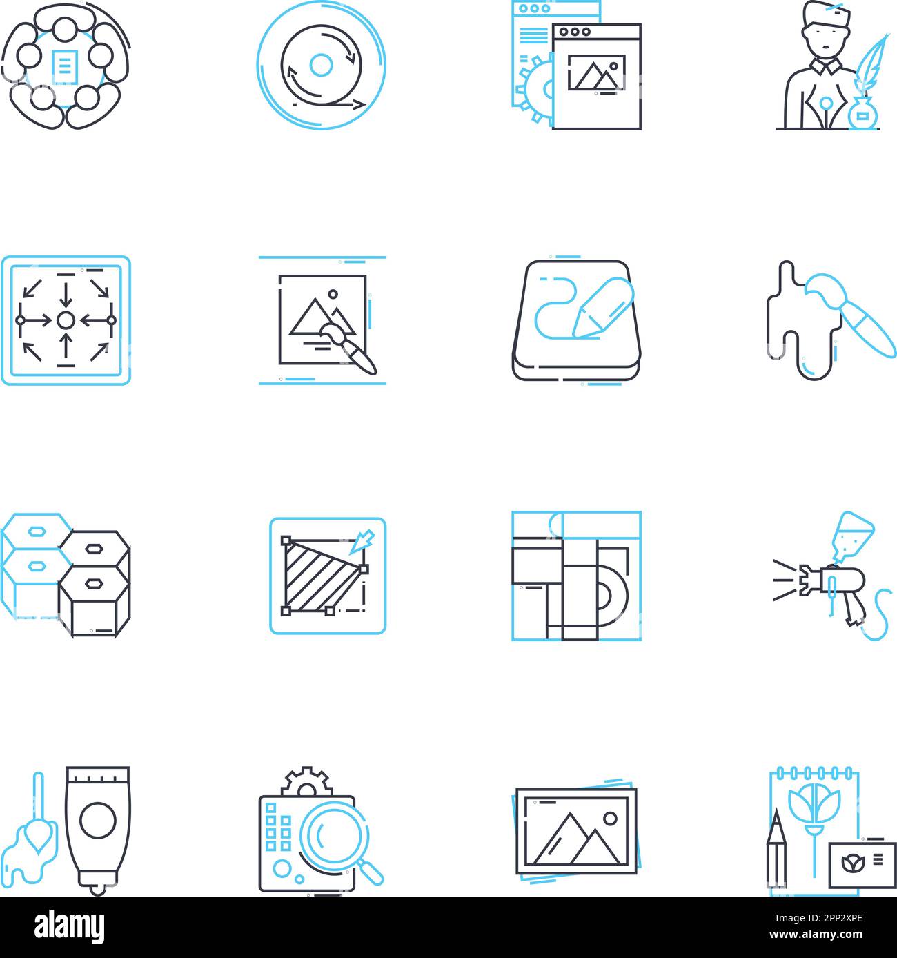 Design firm linear icons set. Creativity, Innovation, Style, Aesthetics ... Design firm linear icons set. Creativity, Innovation, Style, Aesthetics ...