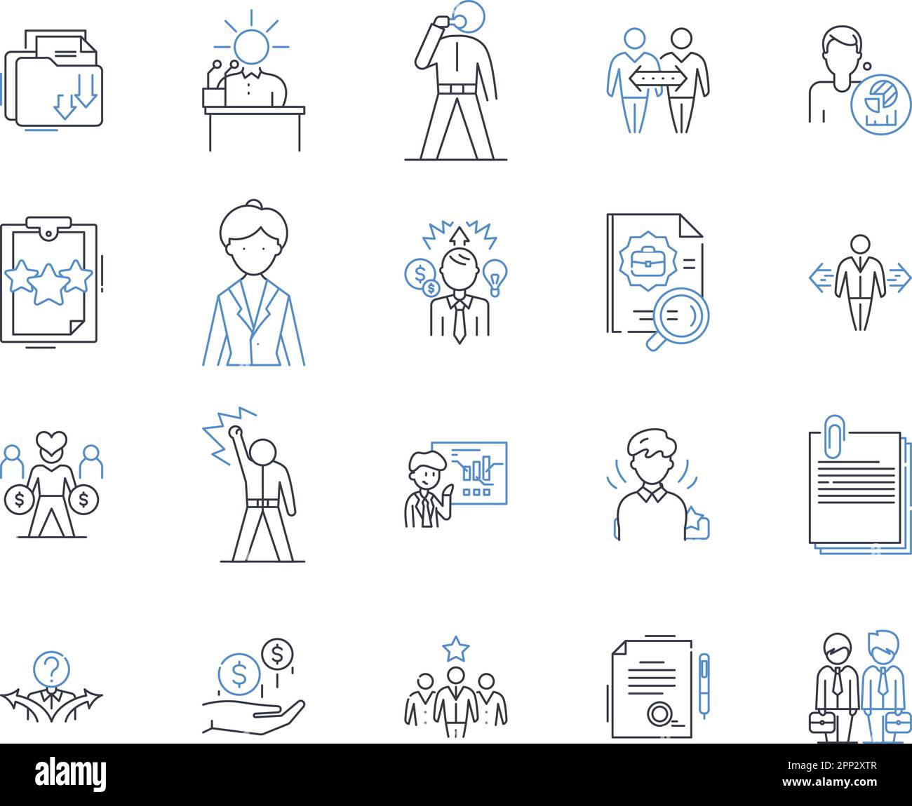 Corporate building line icons collection. Headquarters, Office ...