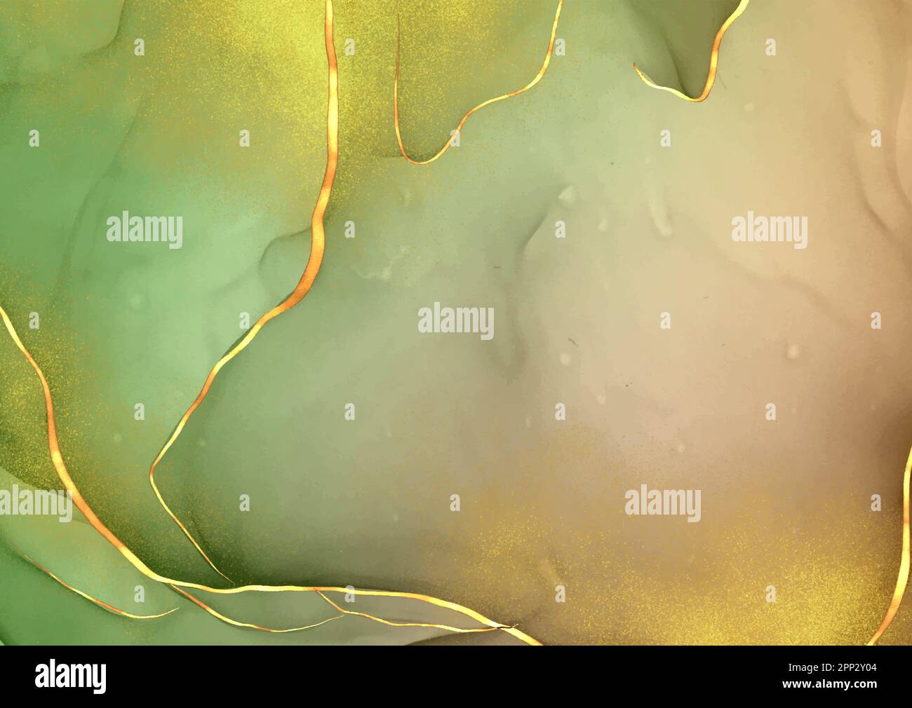 Elegant green and gold alcohol ink background design Stock Vector Image ...