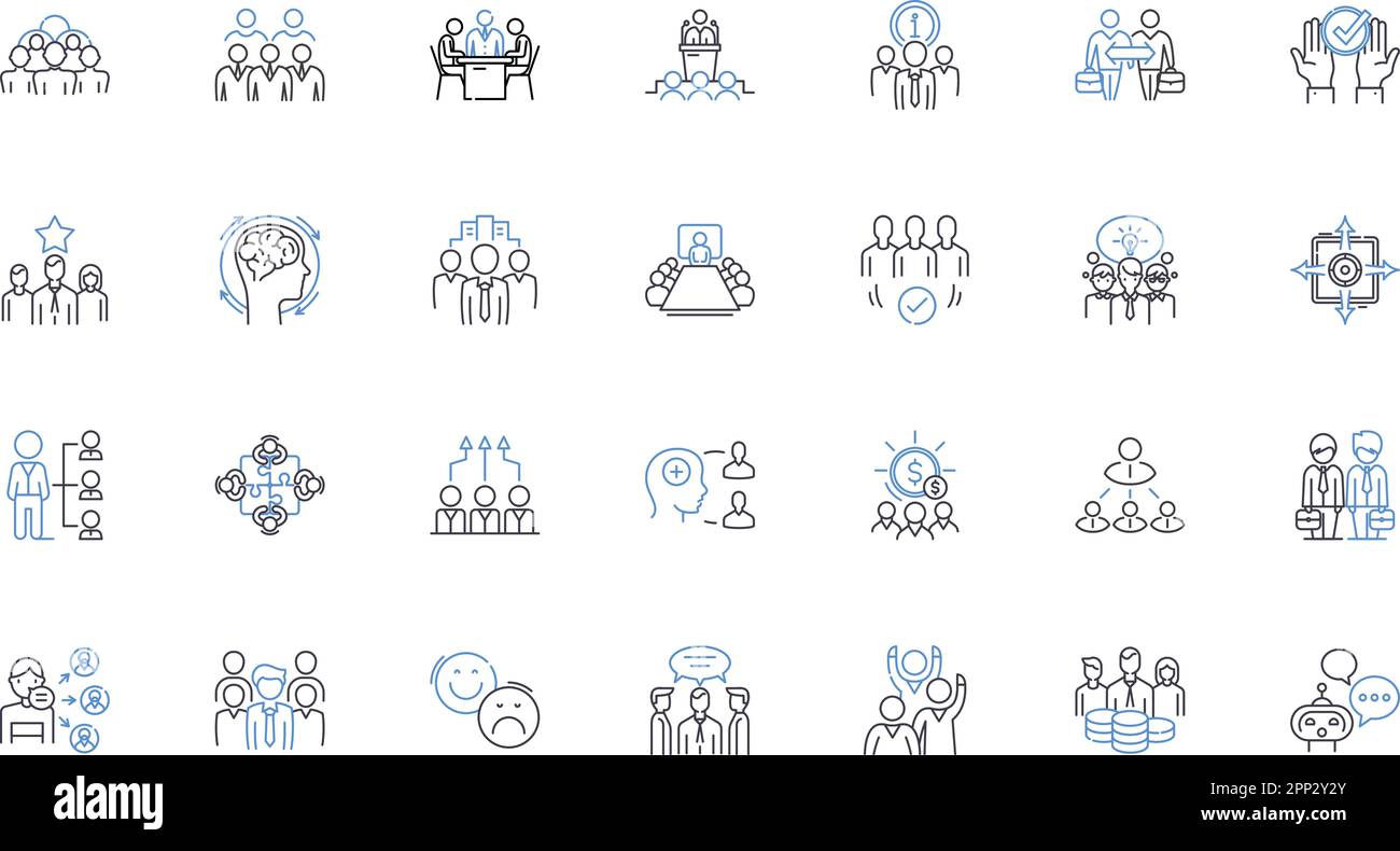 Decision-making line icons collection. Analysis, Evaluation, Choice ...