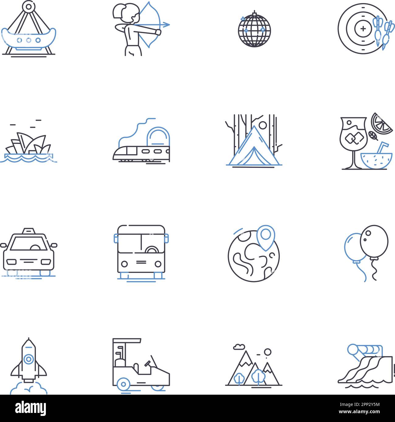 Nomadic roamers line icons collection. Wanderlust, Explore, Adventure ...