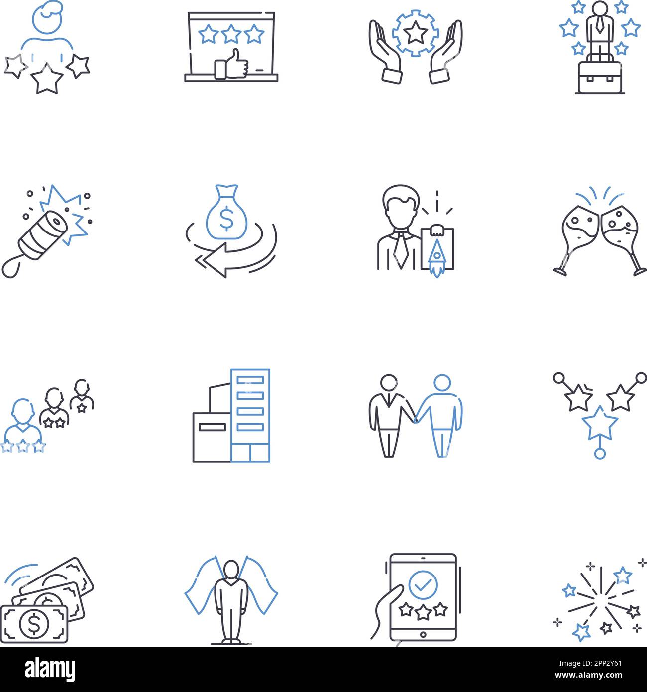 Well-being line icons collection. Mindfulness, Joy, Happiness ...