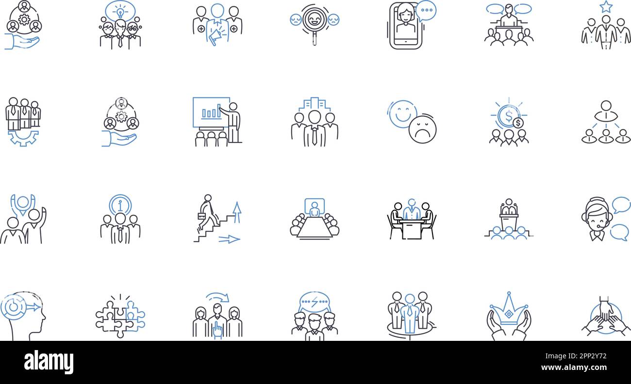 Collaborative partnership line icons collection. Synergy, Alliances ... Collaborative partnership line icons collection. Synergy, Alliances ...