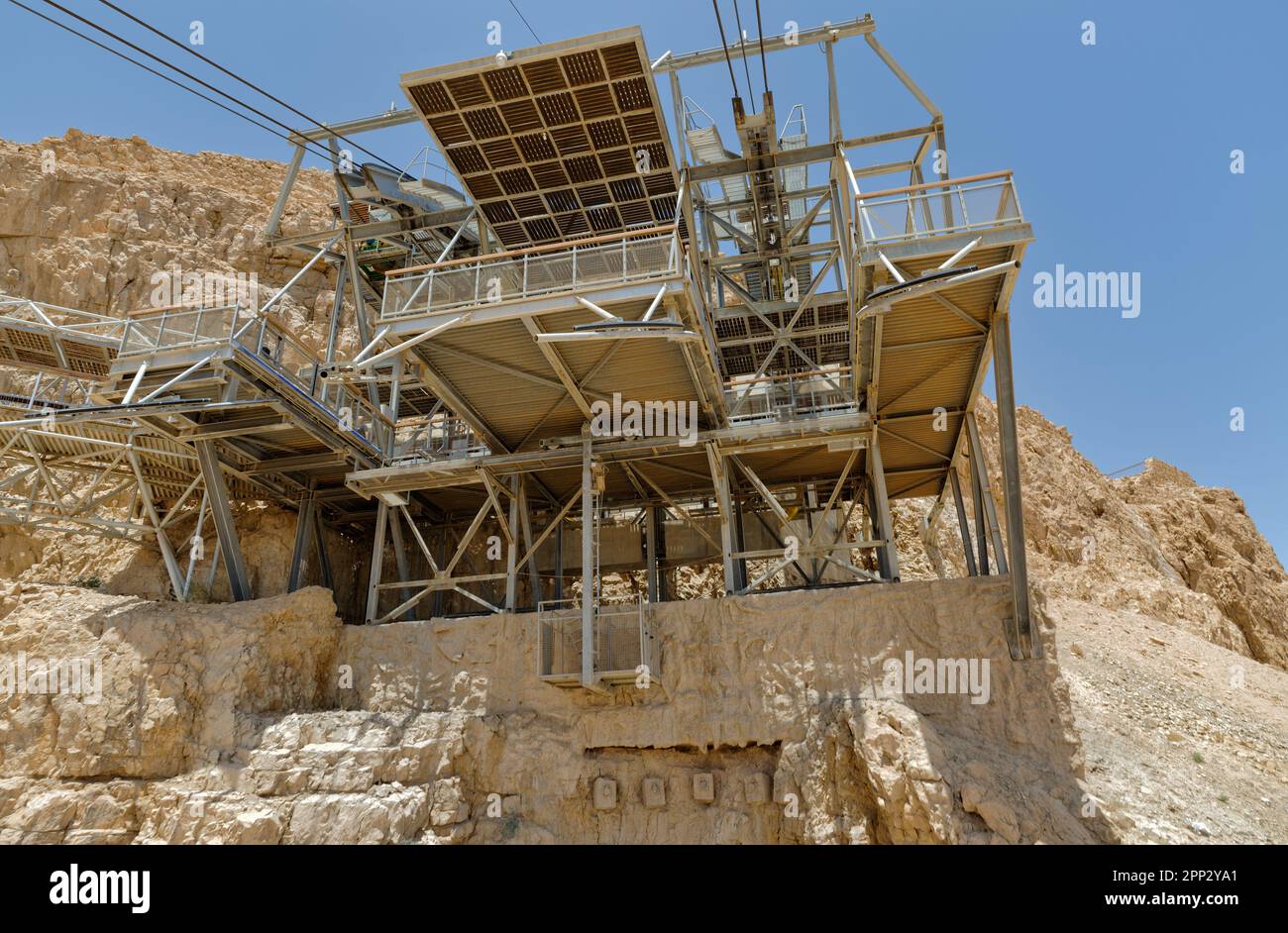 Masada National Park cable car in Israel Stock Photo - Alamy