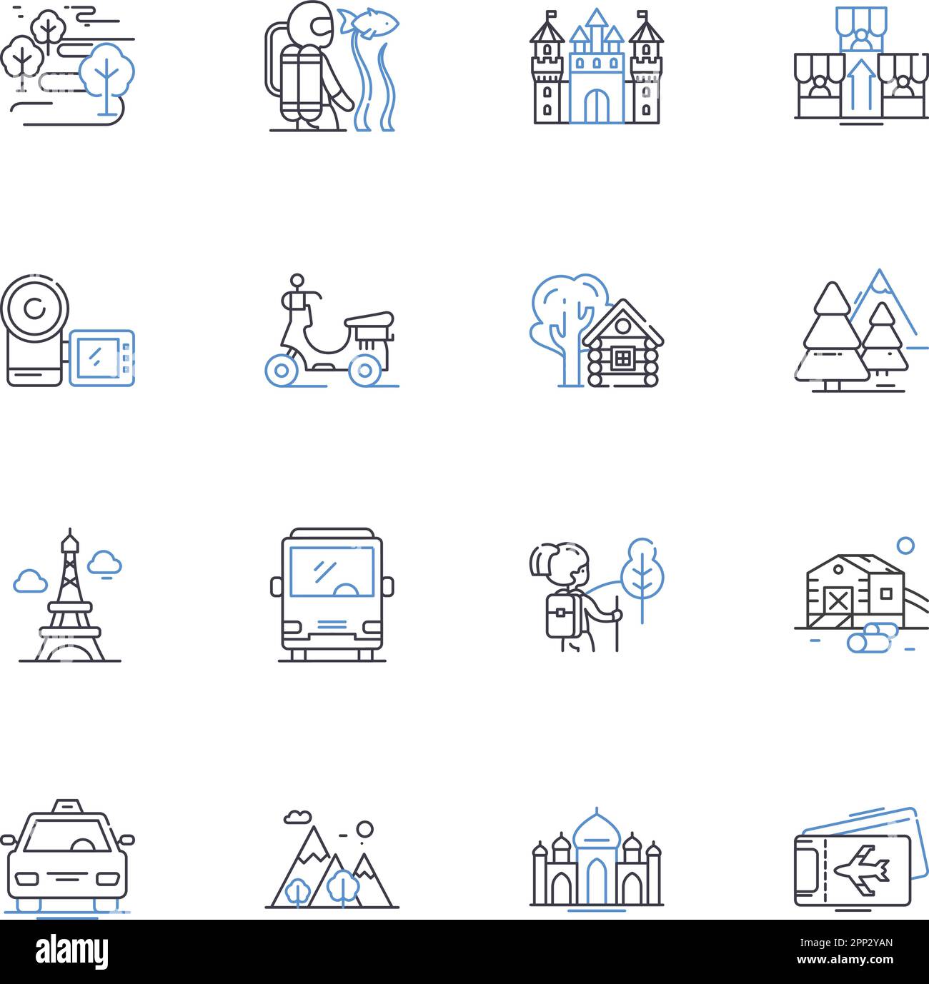 Cultural mediator line icons collection. Translation, Language ...